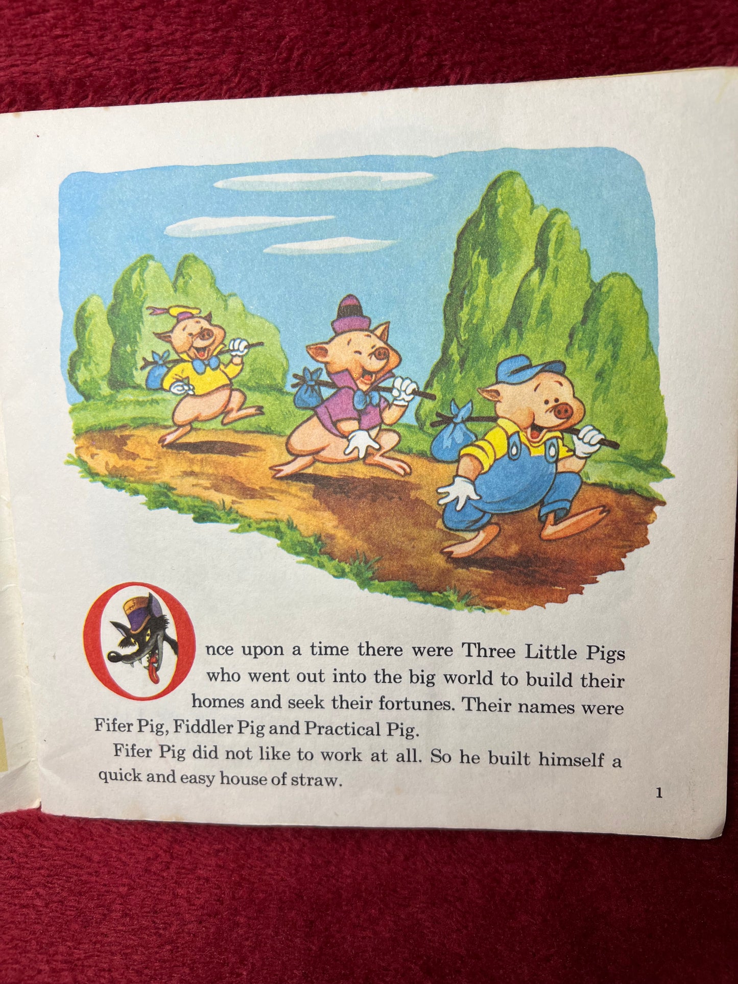 Disney Three Little Pigs book and record Read Along 1978 – Vintageremember